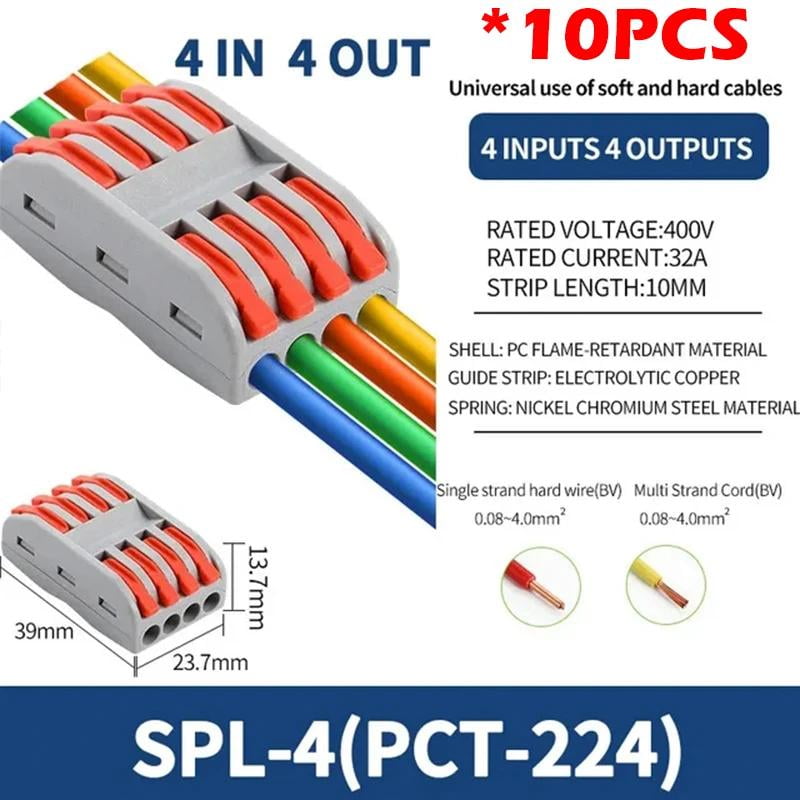 Quick Wire Connectors push-in Spring splicing Butt Wiring Connection ...