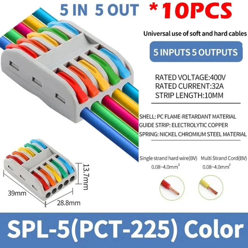 Quick Wire Connectors push-in Spring splicing Butt Wiring Connection ...