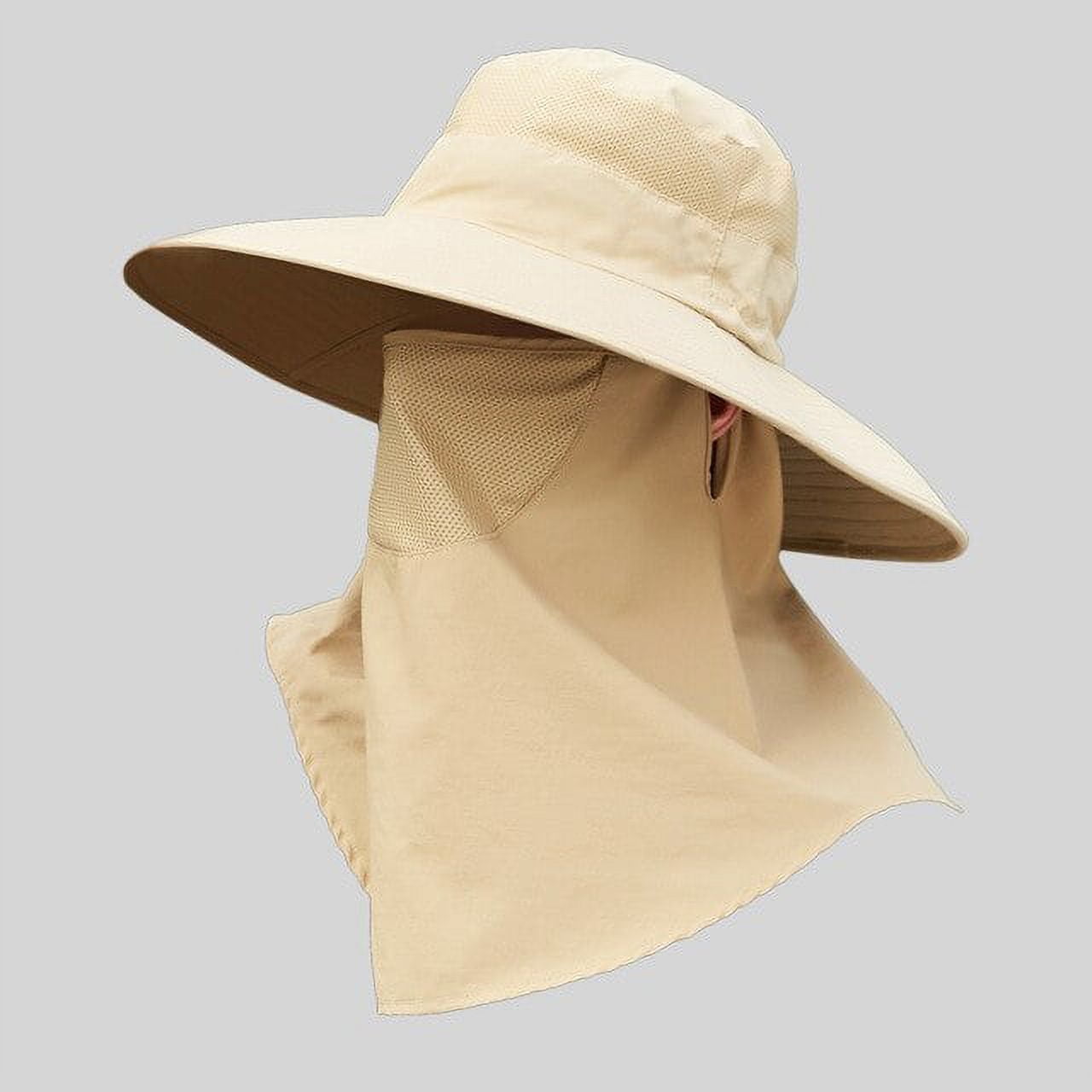 Quick drying Boonie Men Women Adjustable Hats Outdoor Face Mask Wide ...