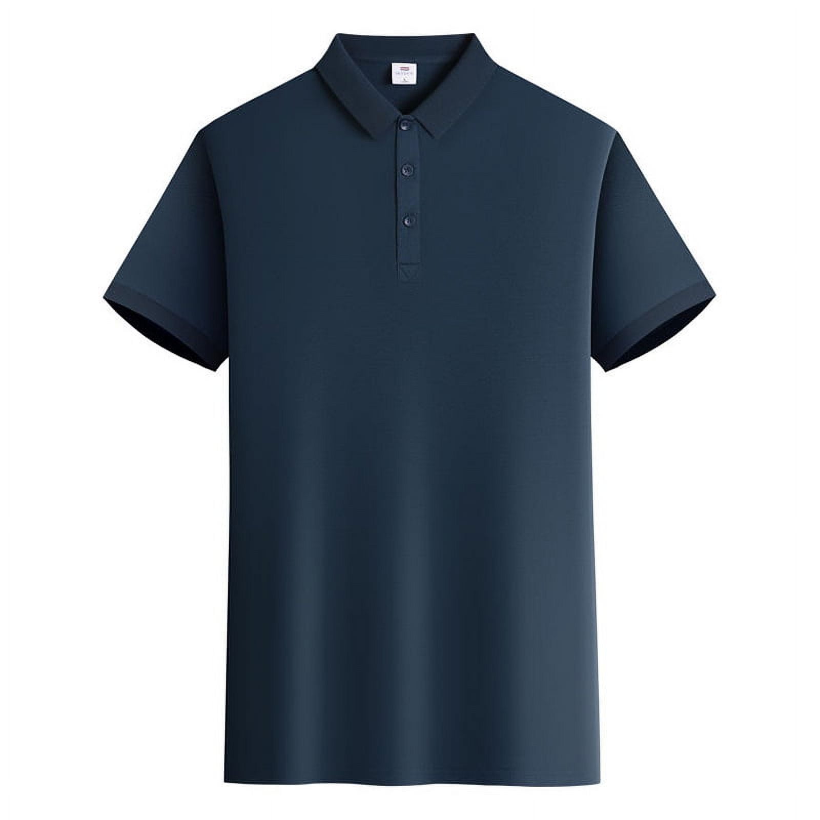 Quick-drying summer solid color shirt lapel short-sleeved shirt work ...