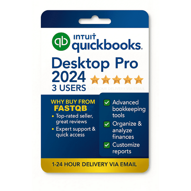 QuickBooks Desktop Pro 2024 – 3-User License | Lifetime Access | No ...
