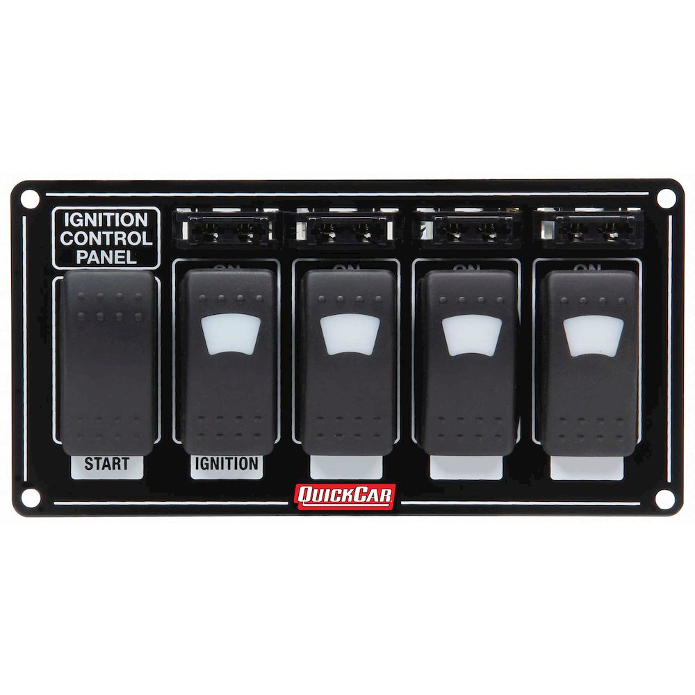 Quickcar Racing Products Ignition Panel w/ Rocker Switches Fuses ...