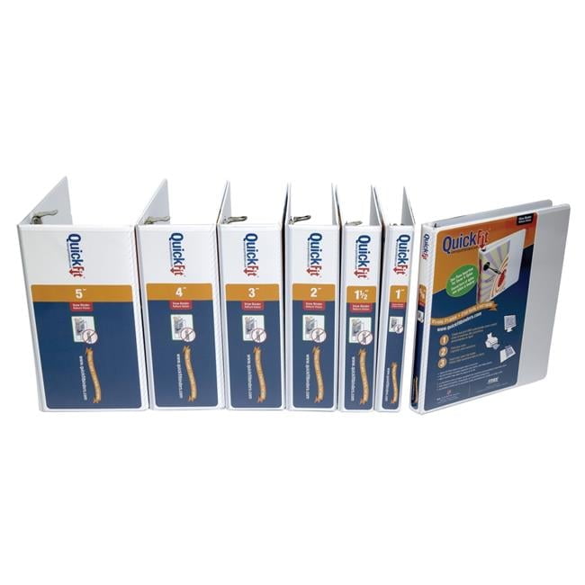 QuickFit Polypropylene Non-Locking D-Ring View Binder - Black - 2 in ...