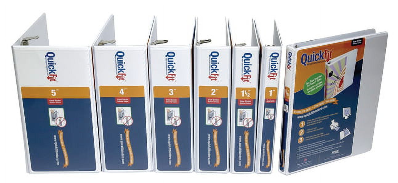 QuickFit® View 3-Ring Binder, 3" Angle D-Rings, Black - Walmart.com