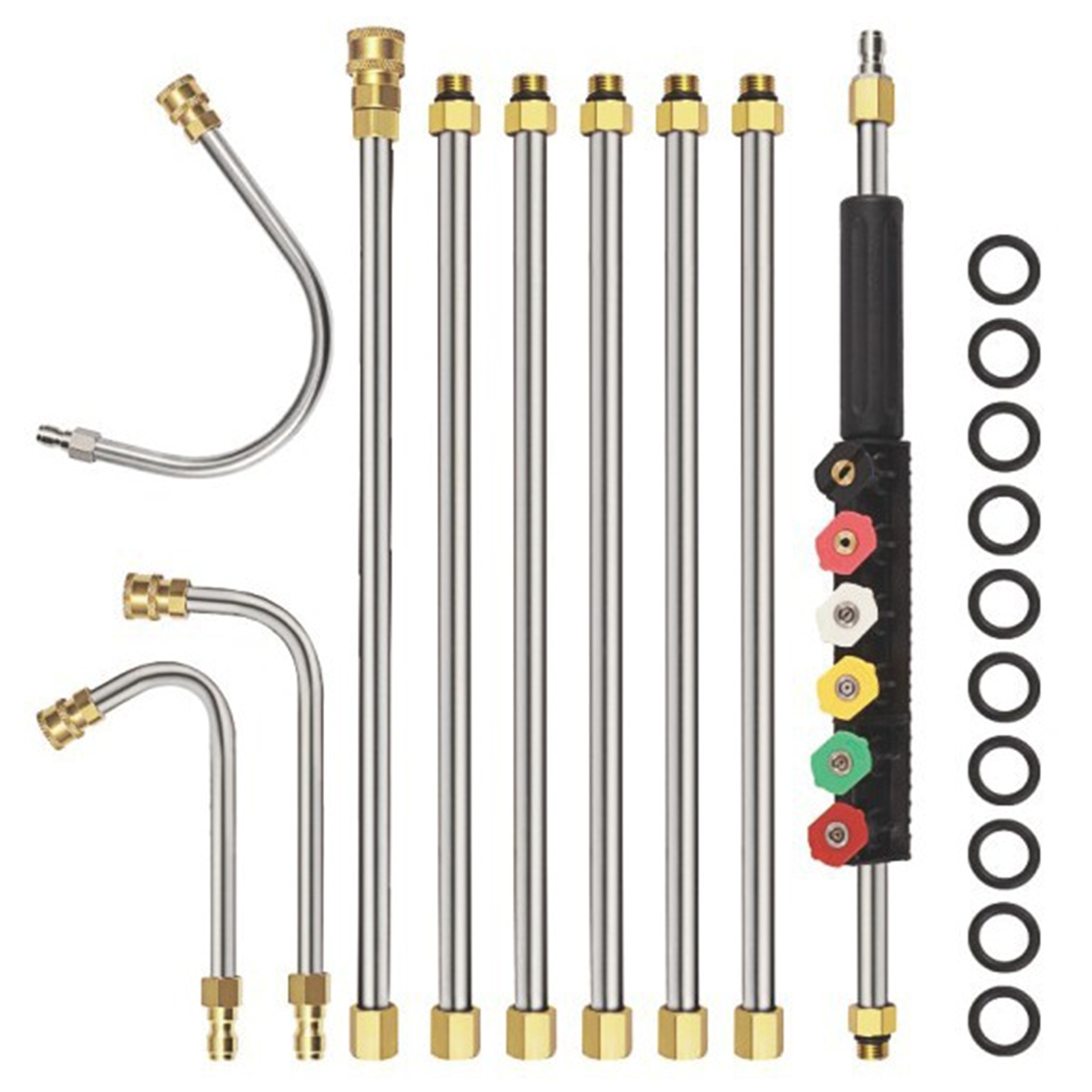 QuickGo 10-piece 4000PSI retractable high pressure sprinkler set for ...