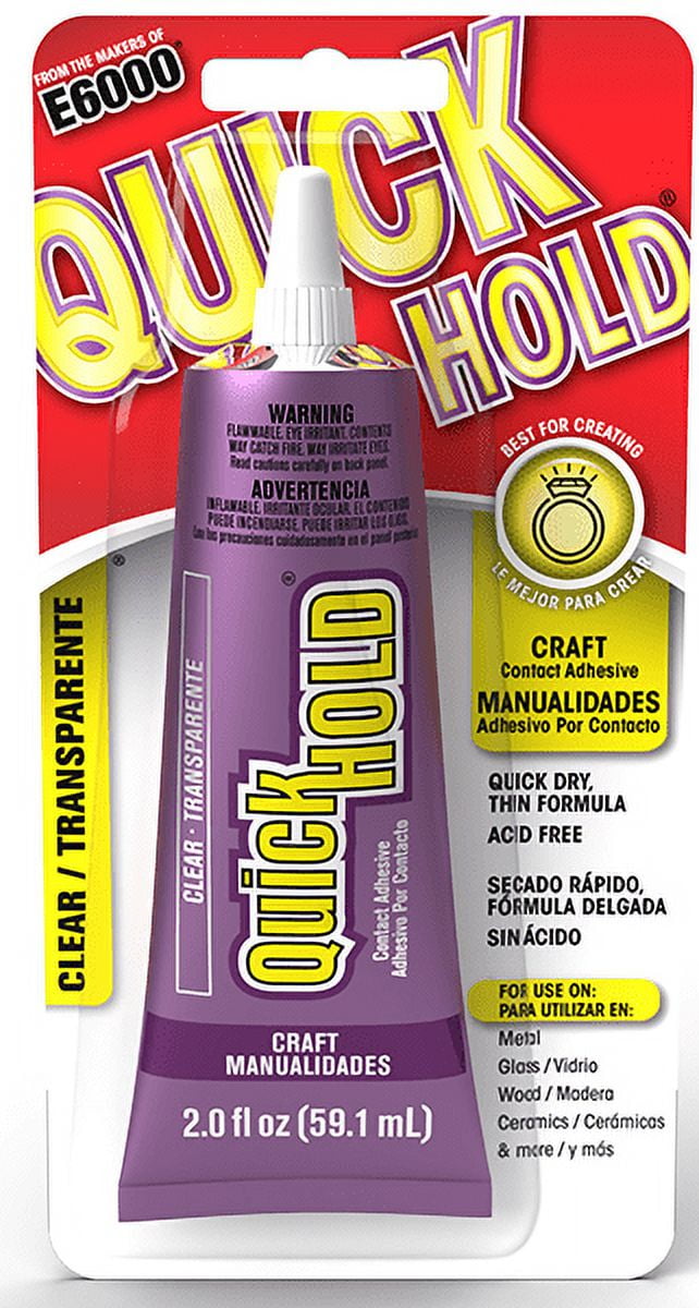 QuickHold All-Purpose Clear Adhesive 2 oz Fast Dry Bonding - Walmart.com