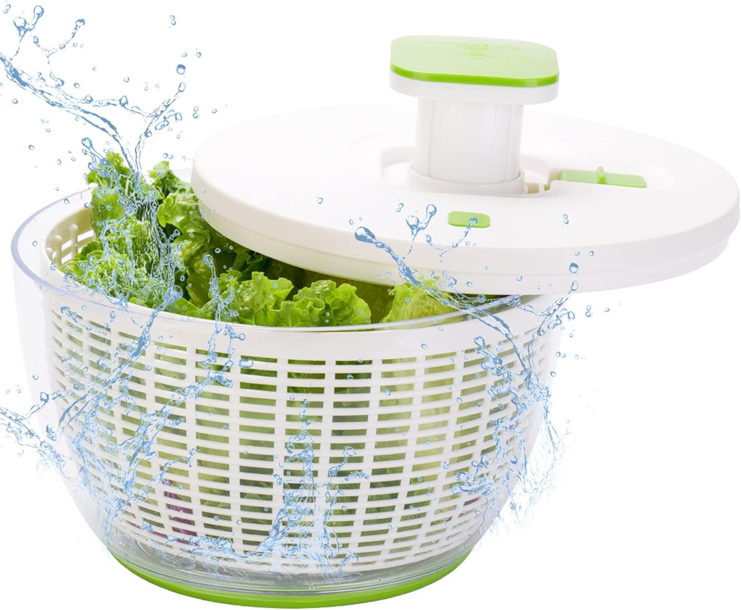 QuickPush Salad Spinner: Large 6.3-Quart Vegetable Washer Dryer ...