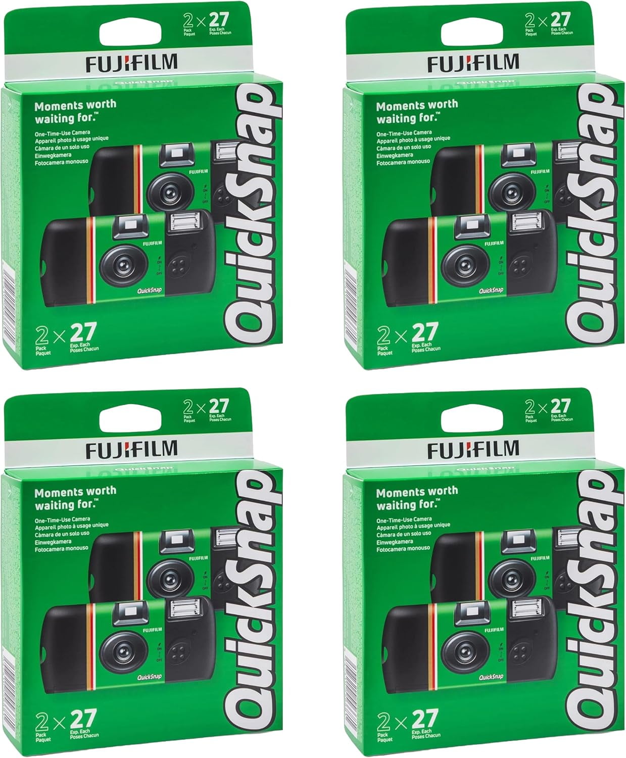 QuickSnap Flash 400 One Time Use 35mm Camera with Flash, 27 Exposures ...
