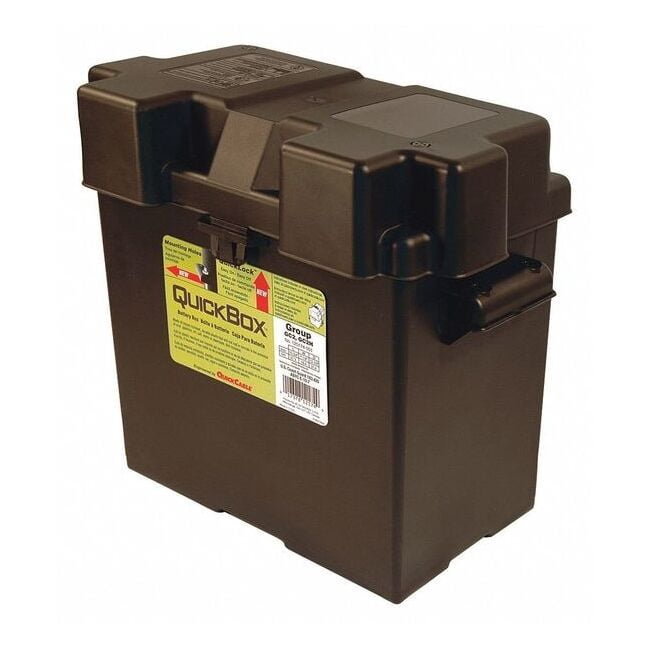 QuickCable Battery Box, Snap Closure, Plastic, Black, Fits 6-Volt GC2 ...