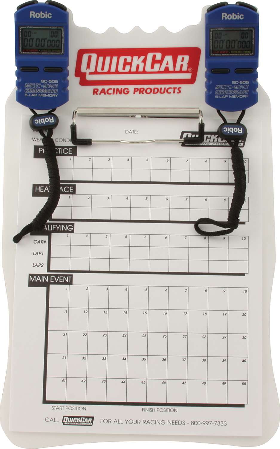 Quickcar Racing Products QRP51-054 Clipboard Timing System - White ...