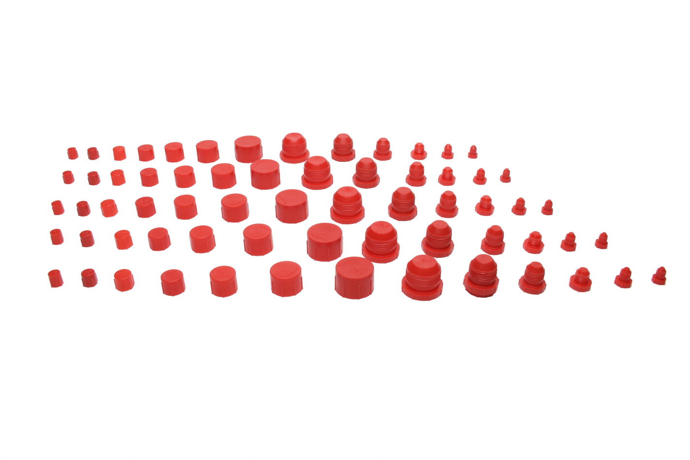 QuickCar Racing Products 64-225 Red Plastic Cap and Plug Kit - 5 Piece ...