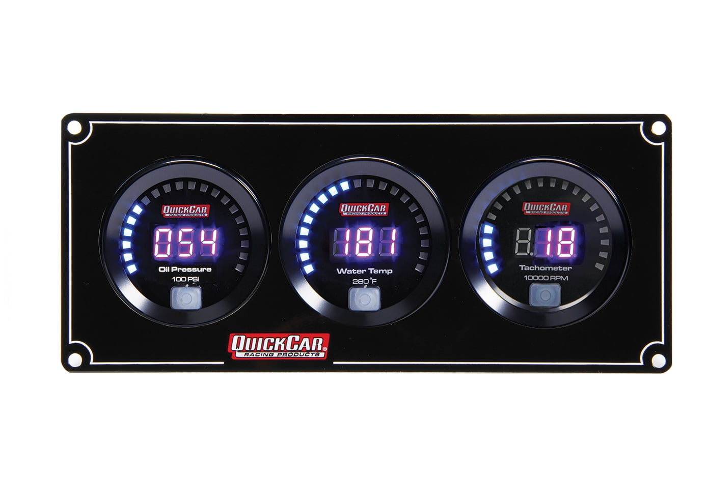 QUICKCAR RACING PRODUCTS Digital 2-1 Gauge Panel OP/WT w/Tach ...