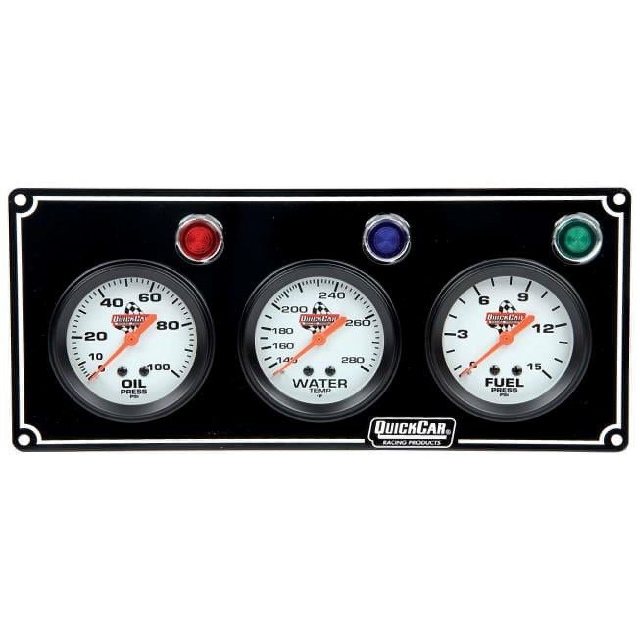 Quickcar Racing Products QRP61-6712 3 Gauge Panel Assembly with Warning ...