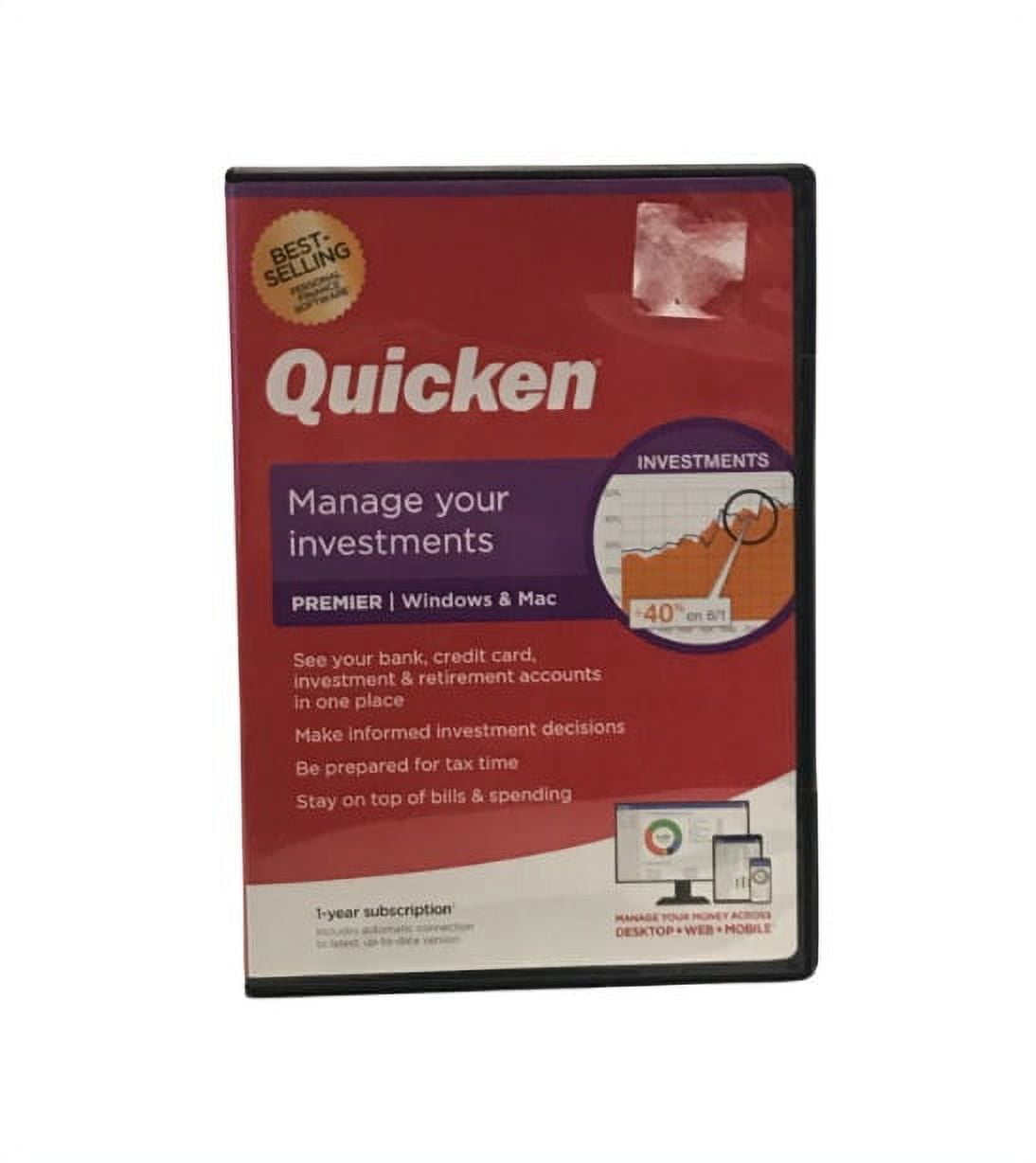 Quicken : Premier, Personal Finance Software (Windows/Mac) 1 User ...