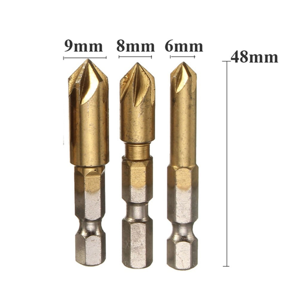 Quicker Removal Plastic Wood HSS HSS Countersink Drill Bit Set 5 Flutes ... Quicker Removal Plastic Wood HSS HSS Countersink Drill Bit Set 5 Flutes ...