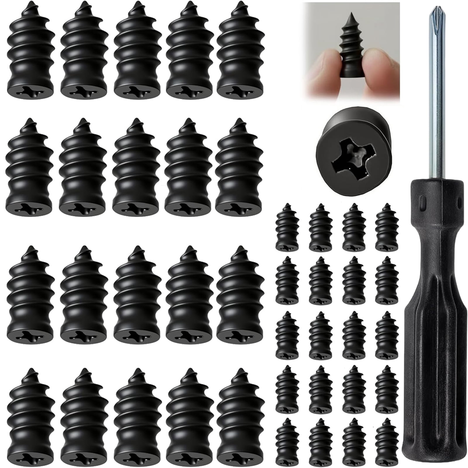 Quickfix Tire Plug Kit, Vacuum Tire Repair Kits Spiral Rubber Screws ...