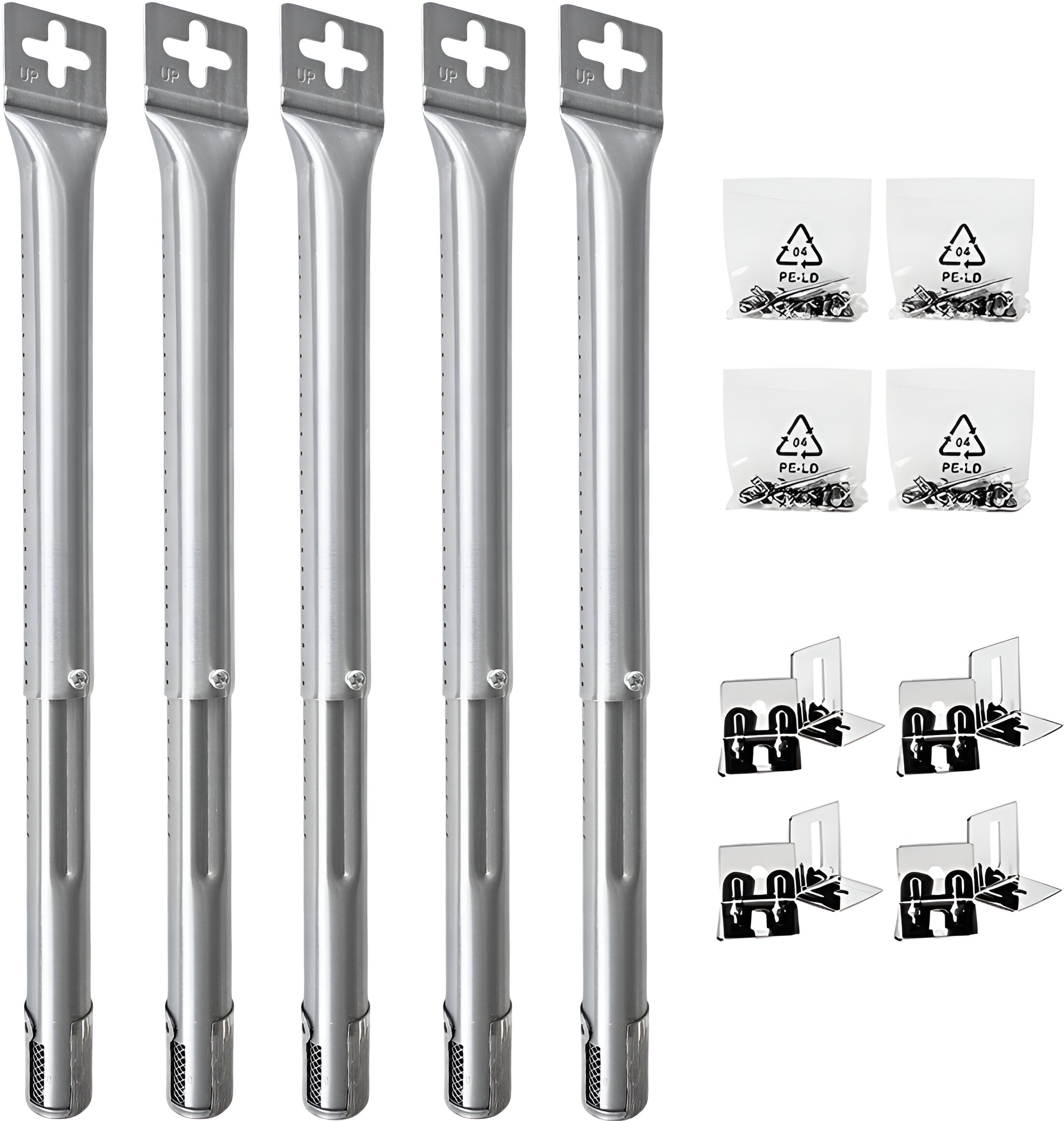 Quickflame Set of 5 Universal Adjustable Burners for Gas Grills (12" to ...