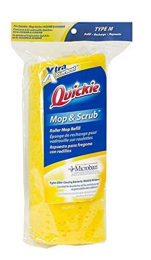 Quickie Screw On Sponge Mop Head,9"x3.5",Yellow 582MB 582MB ZO-G8093587 - Walmart.com