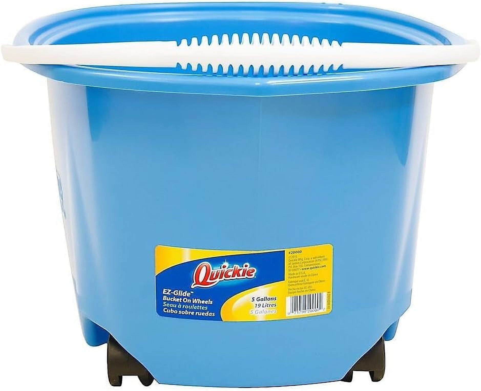 Quickie EZ-Glide 20 Quart Blue Bucket on Wheels (20000ZQK) - Walmart.com