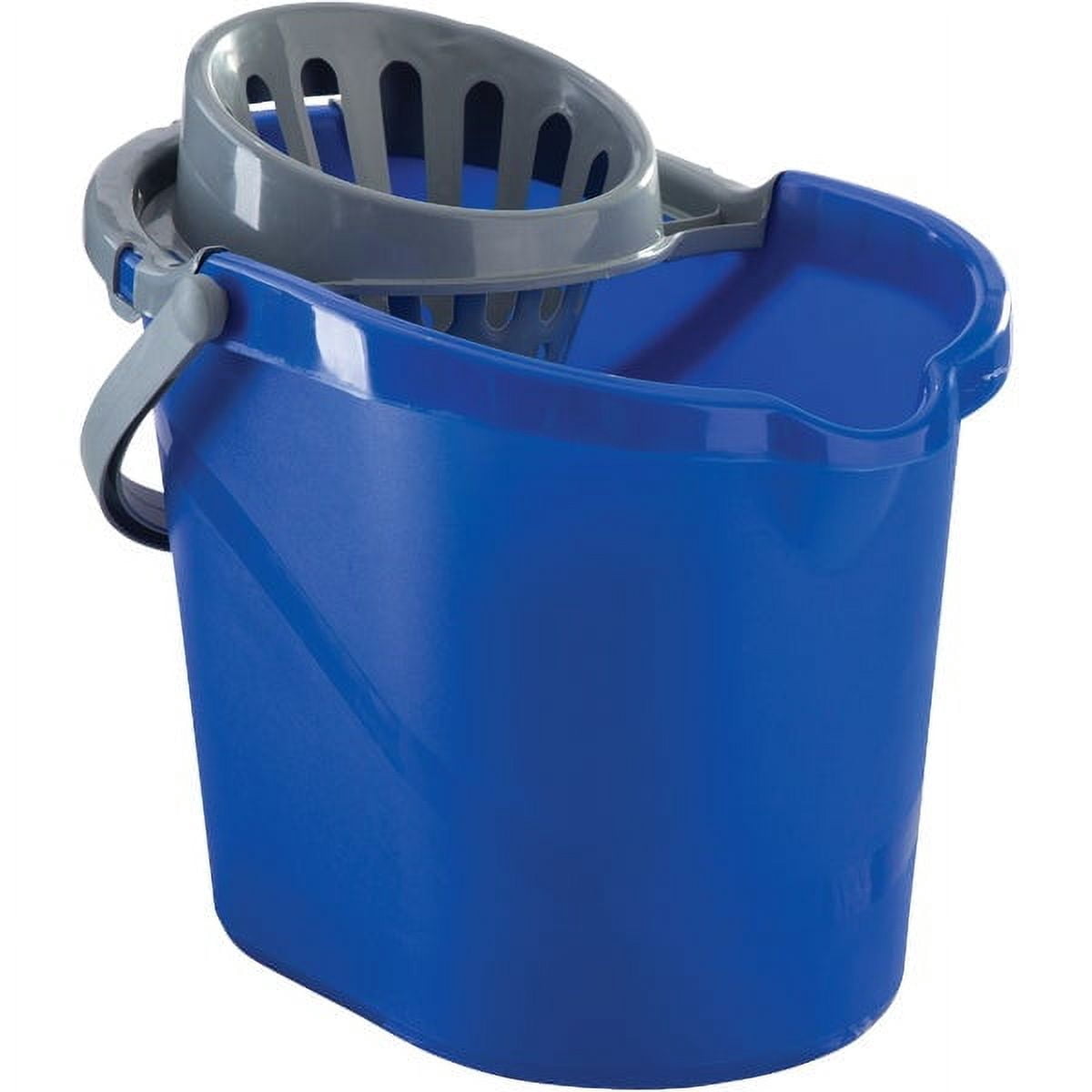 Quickie Manufacturing 254691 15 qt. Blue Oval Bucket & Wringer ...
