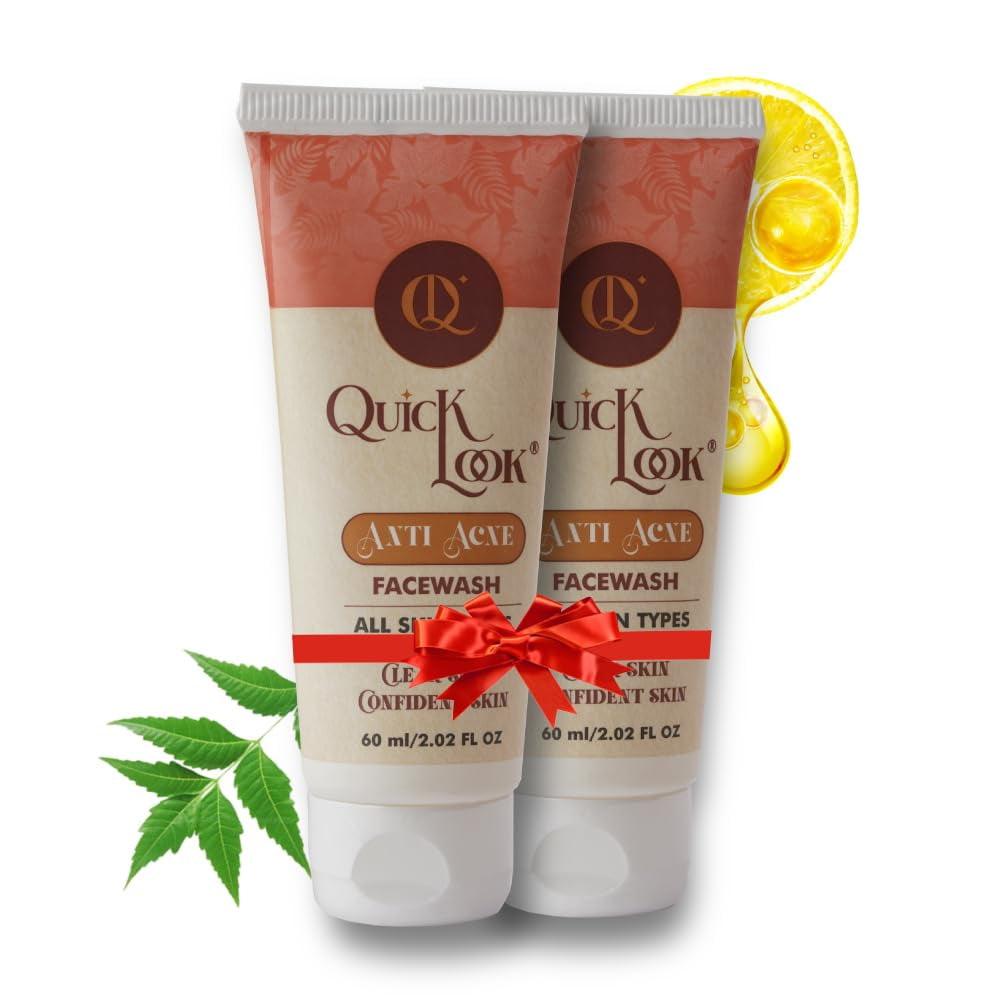 Quicklook AntiAcne Face Wash Combo Pack of 2 with 2 Salicylic Acid and Repair Fights Pimples and ...