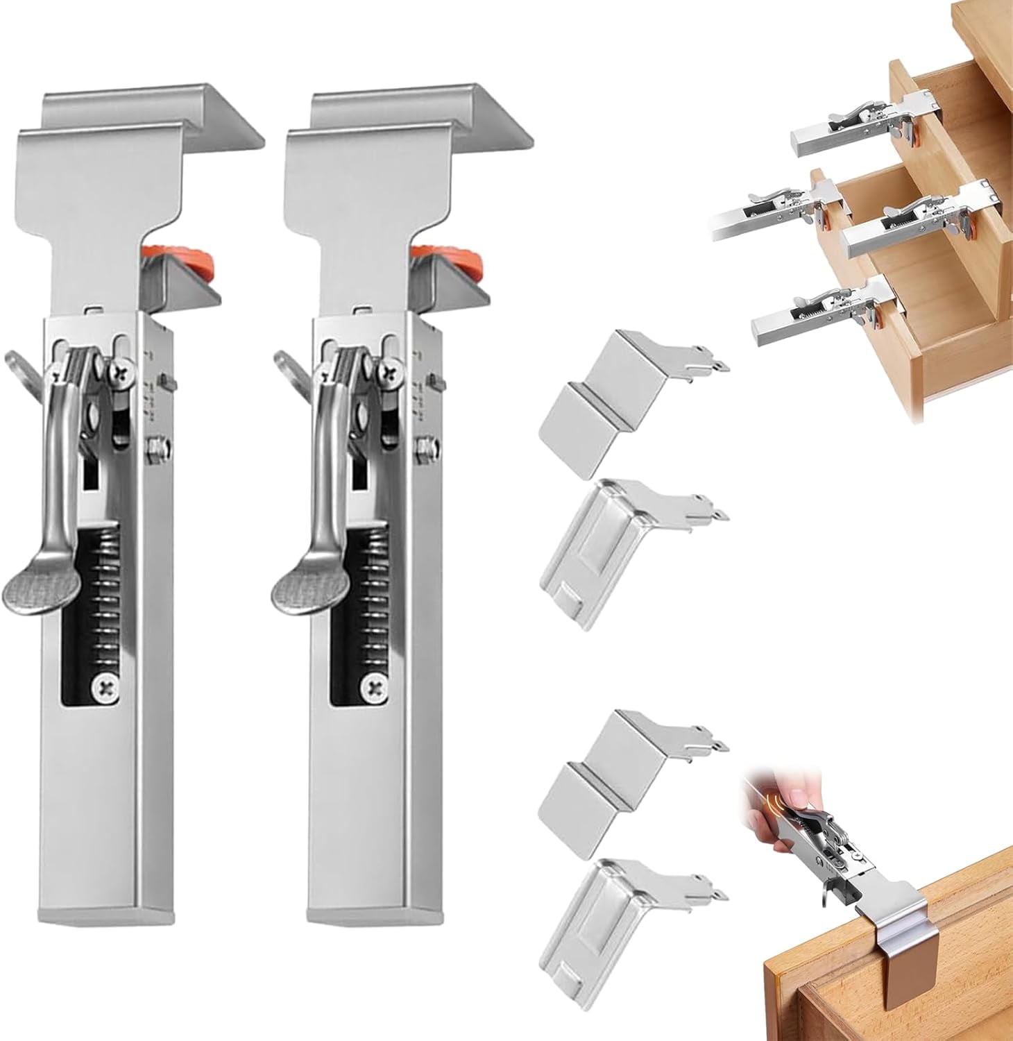 Quickmechtools Panel Fixing Clamp for Interiors, Universal Drawer Front Installation Clamps with ...