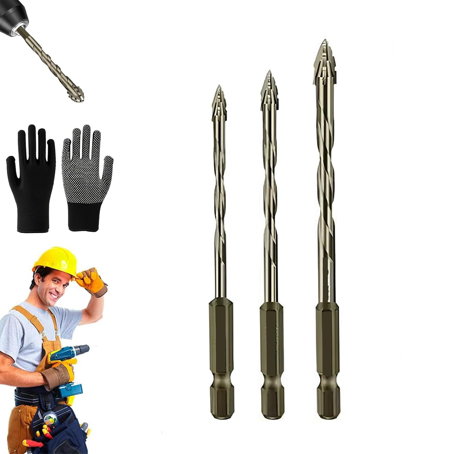 Quickpierce High-Performance Titanium-Coated Drill and Tap Set, Four ...