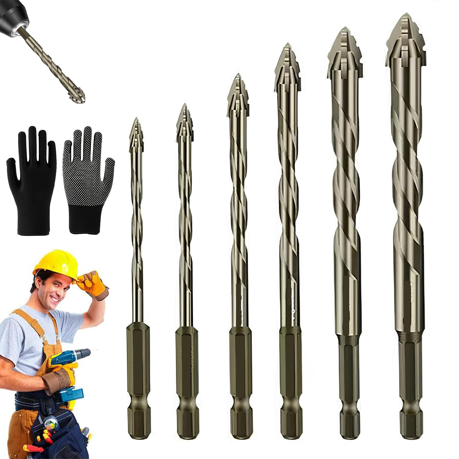 Quickpierce High-Performance Titanium-Coated Drill and Tap Set, Four ...
