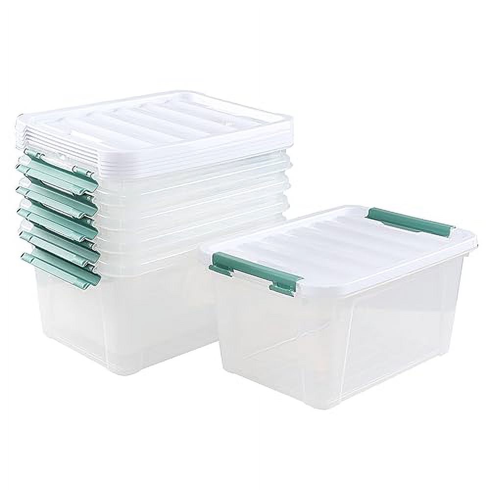 Quickquick 20 Quart Plastic Clear Latching Box, 6-Pack Clear Storage Box - Walmart.com