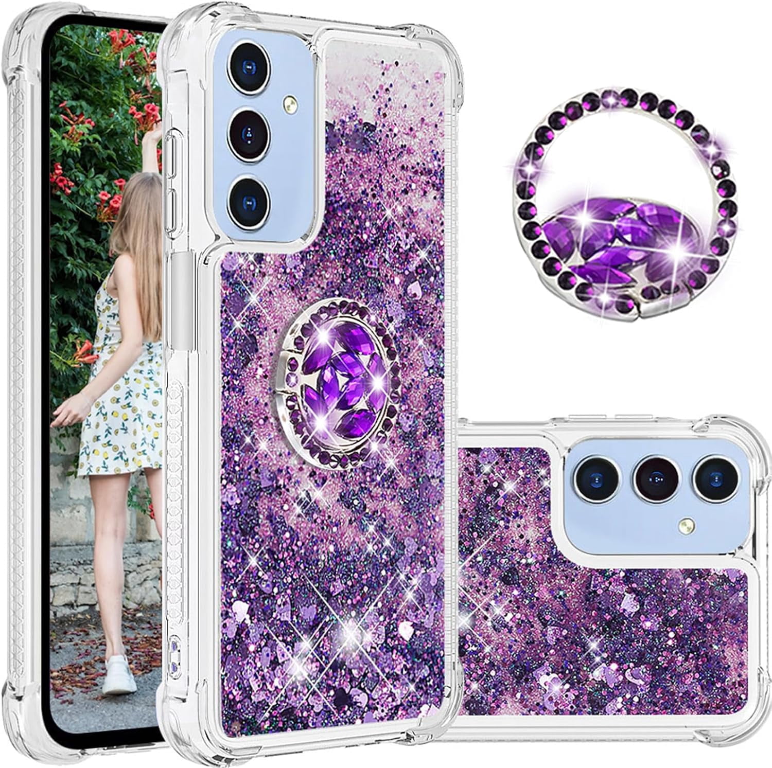 Quicksand Case for Samsung Galaxy A15 5G for Women Girls, Glitter ...