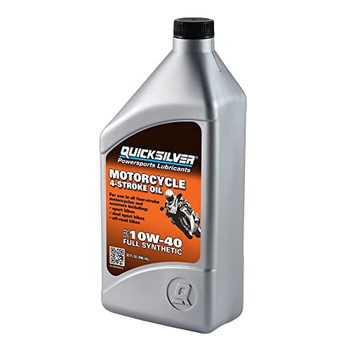 Quicksilver 10W-40 Full Synthetic Motorcycle Oil, 1 Quart - Walmart.com
