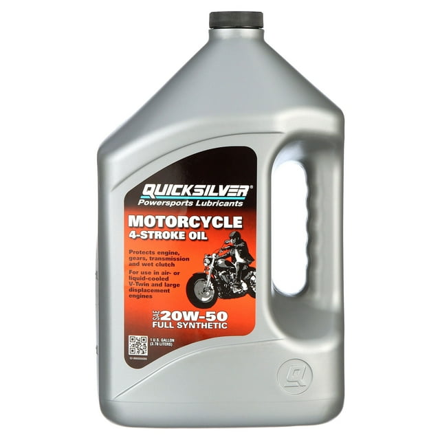 Quicksilver 20W-50 Full Synthetic Motorcycle Oil, 1 Gallon - Walmart.com