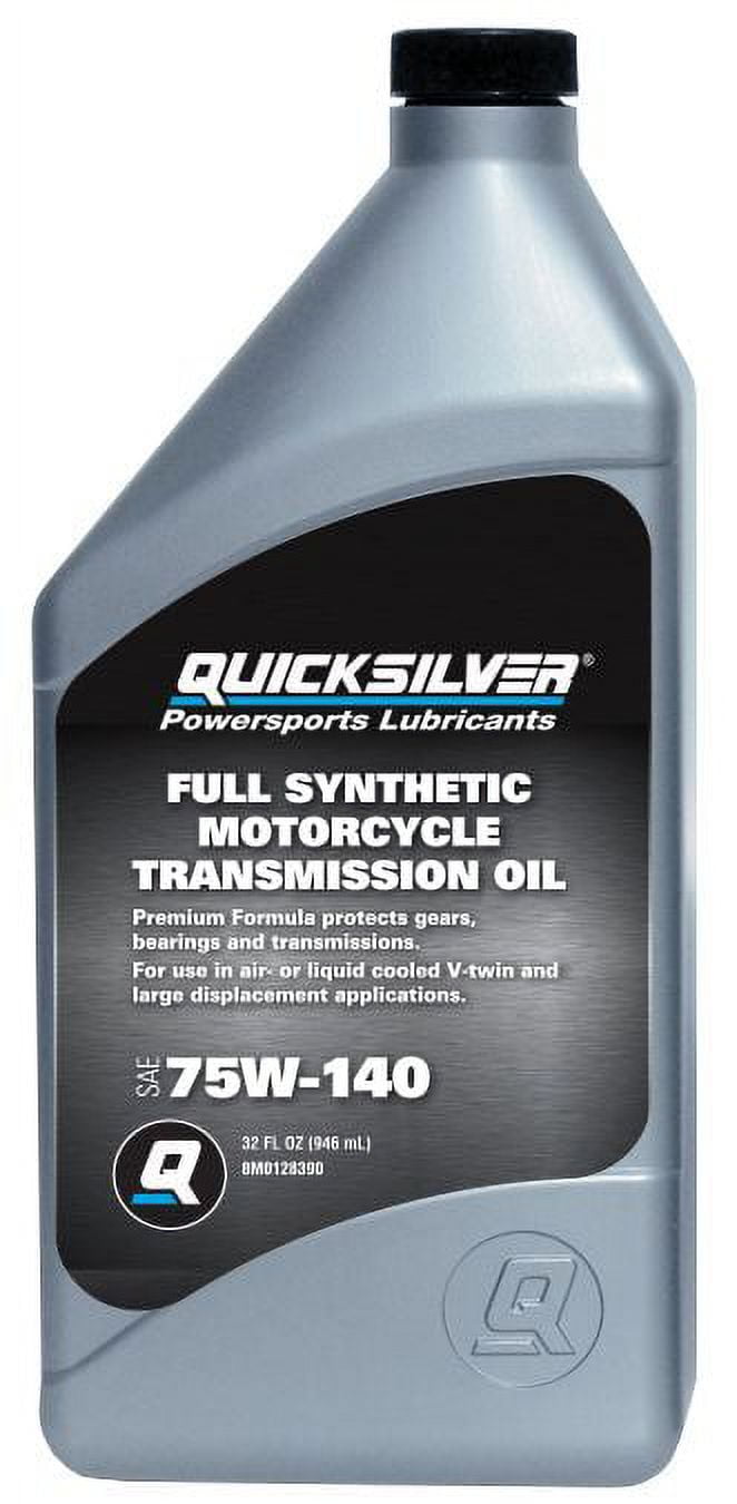 Quicksilver 8M0128390 75W-140 Motorcycle Transmission Oil, 1 Qt ...