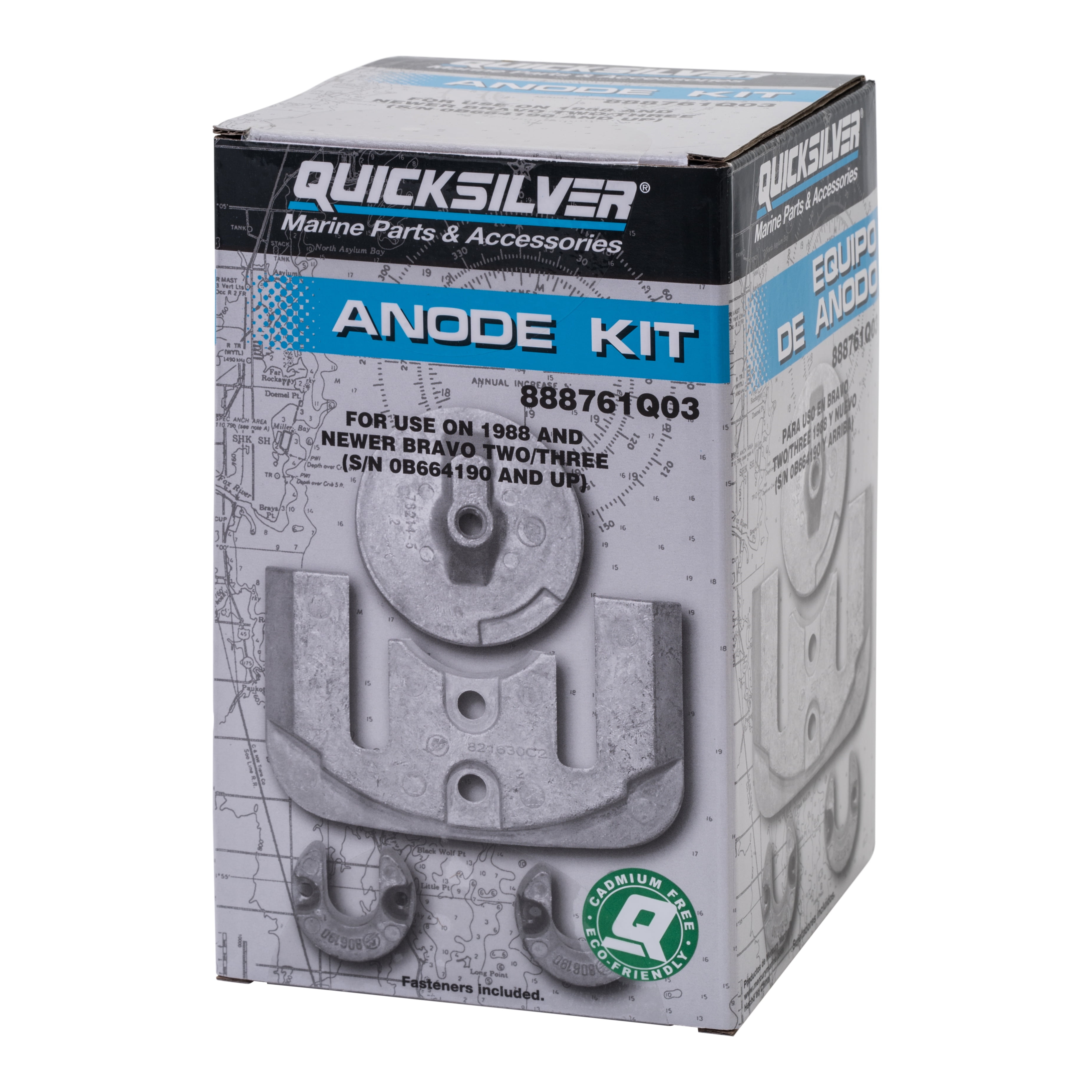 Quicksilver 888761Q03 Aluminum Anode Kit for MerCruiser Bravo II and ...