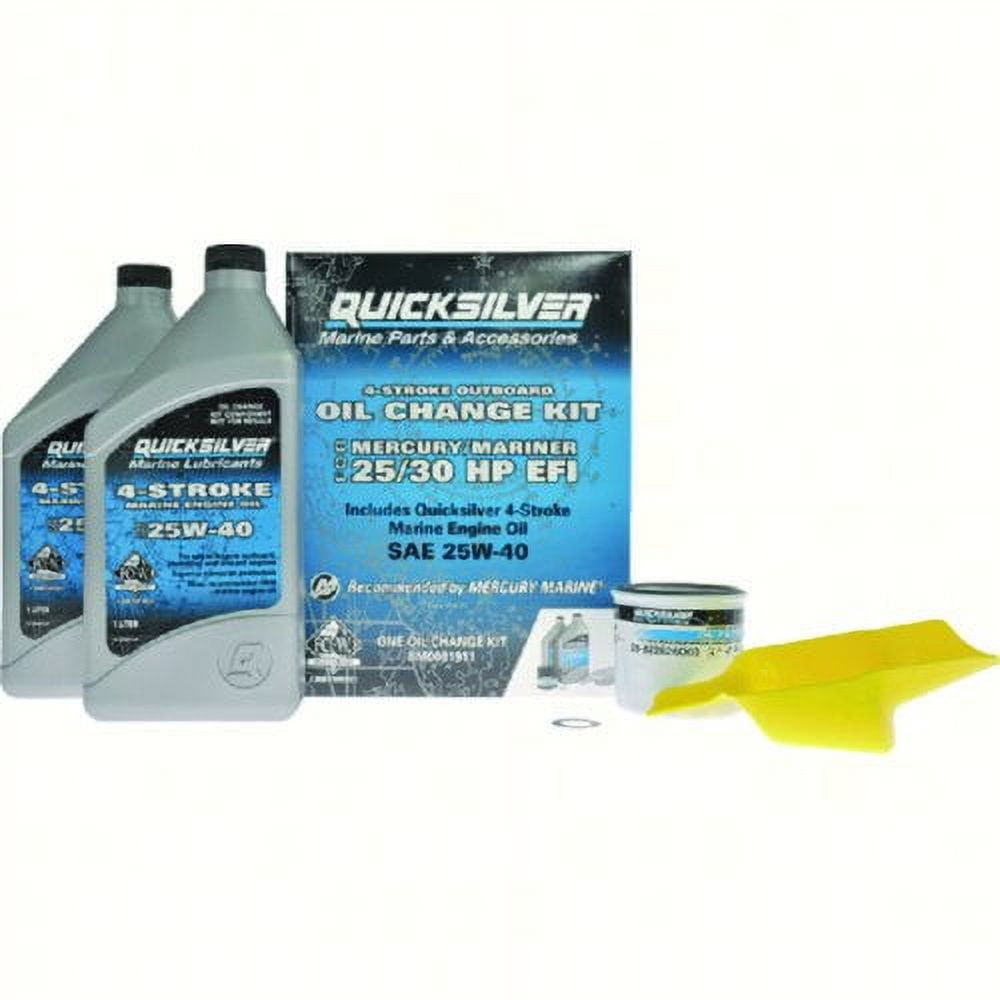 Quicksilver 8M0081911 Oil Change Kit for 25/30 HP Engines - Oil, Oil ...