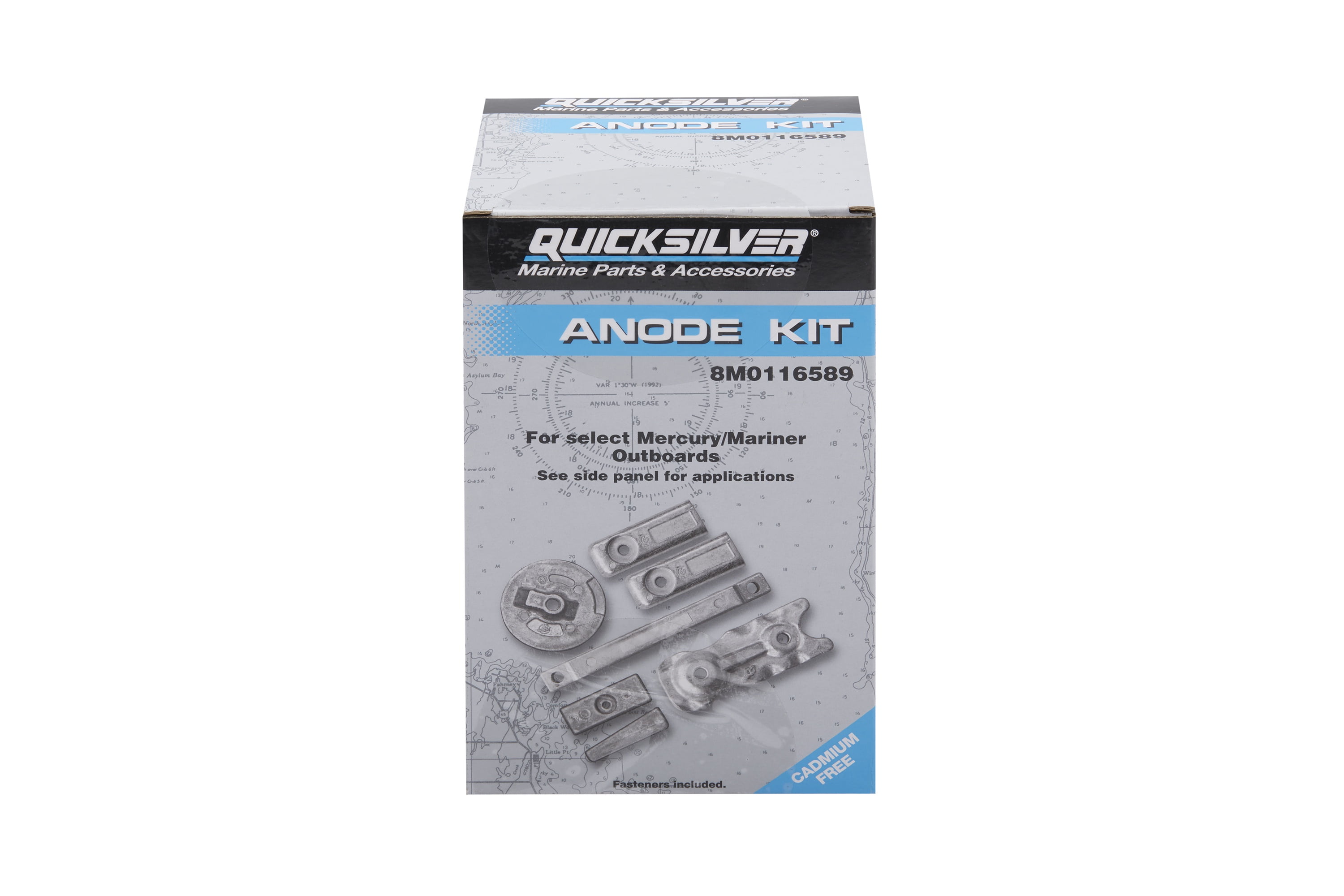 Quicksilver 8M0116589 Transom and Gear Case Aluminum Anode Kit ...