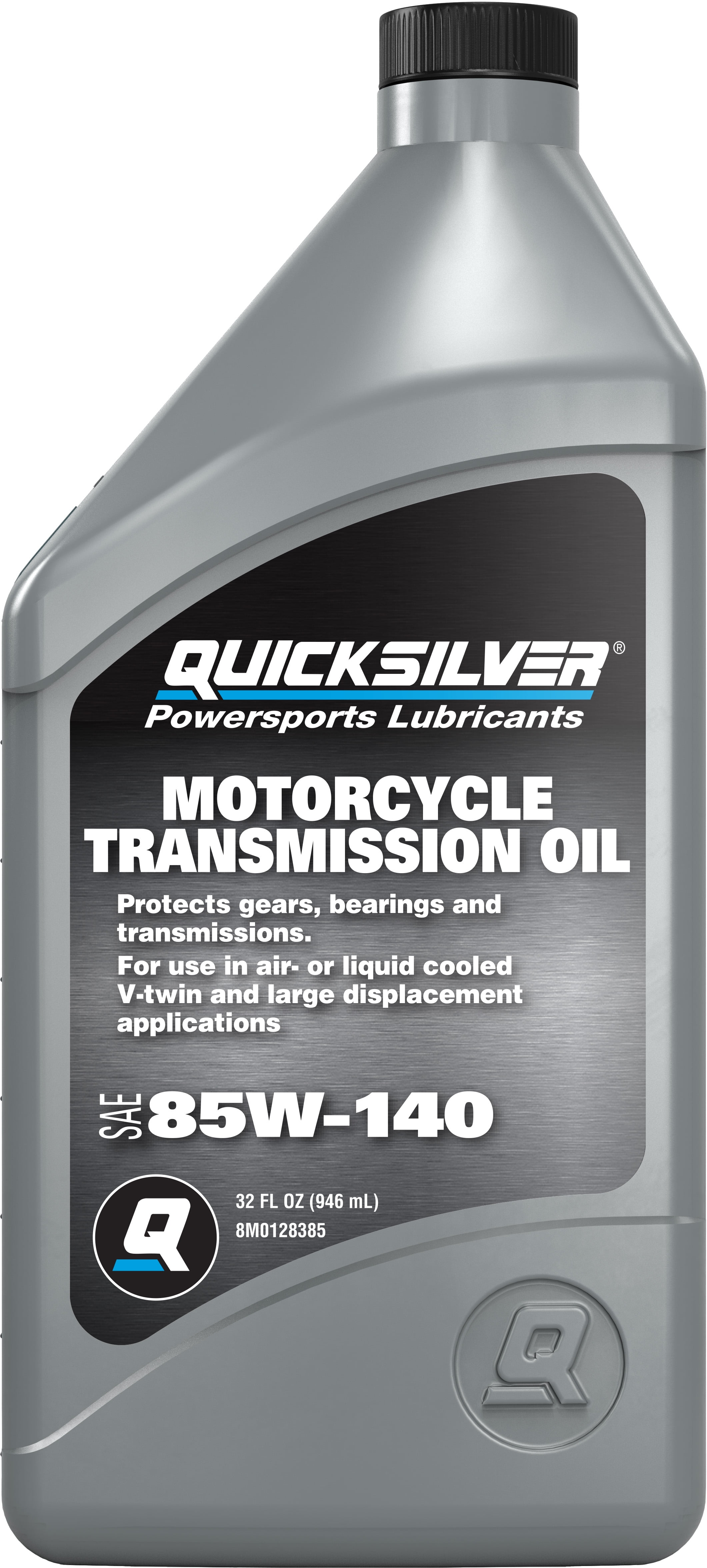 Quicksilver 8M0128385 85W-140 Motorcycle Transmission Oil, 1 Qt ...