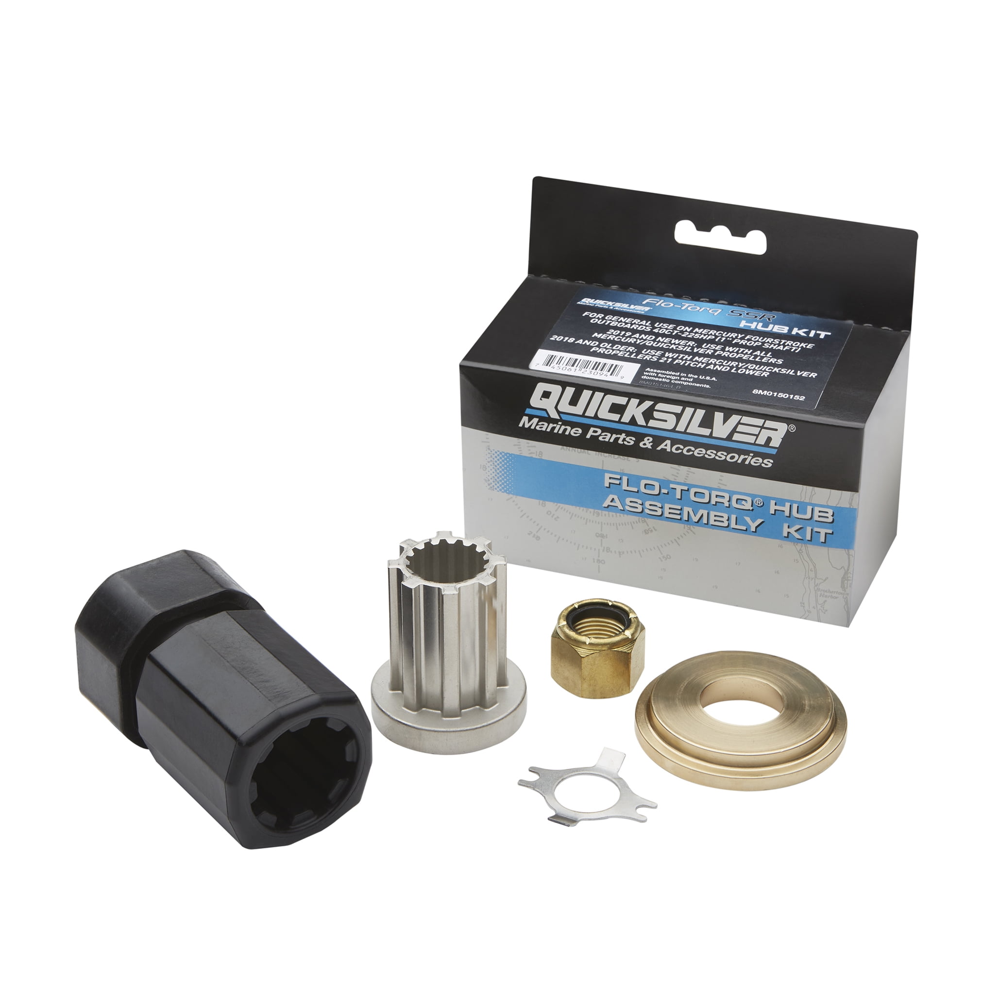 Quicksilver 8M0150152 Flo-Torq SSR Propeller Hub Kit Mercury 40hp CT ...