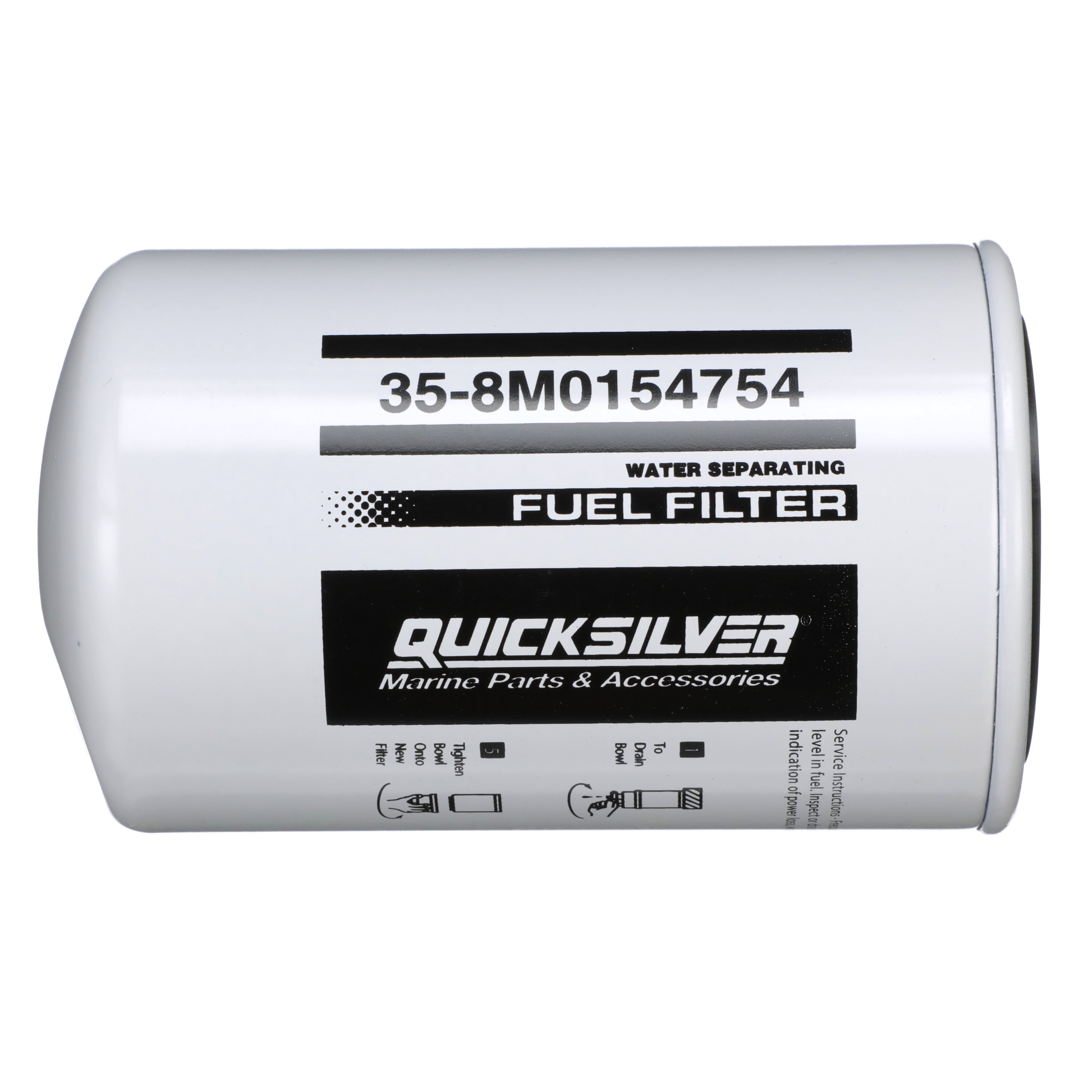 Quicksilver 8M0154754 Water Separating Fuel Filter for Select Yamaha 2 ...