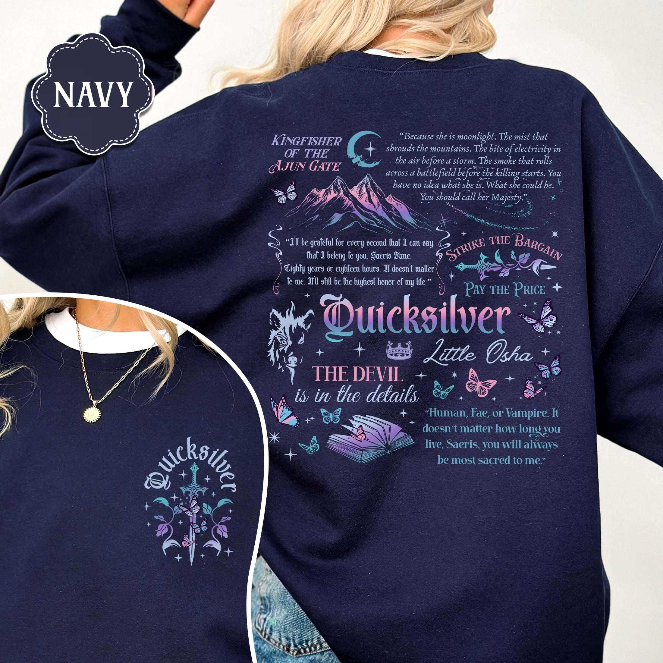 Quicksilver Book Sweatshirt, Fantasy Bookish Merch, Inspired Callie ...