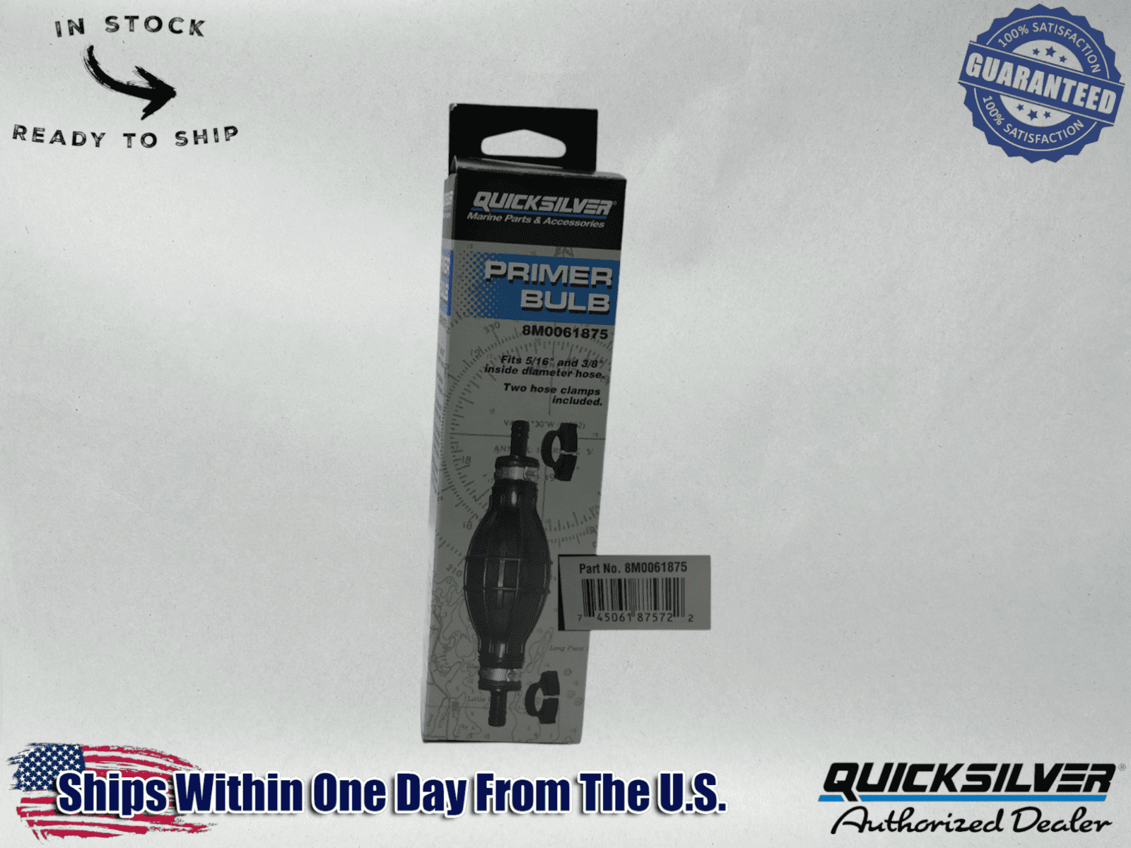 Quicksilver Genuine OEM Authentic Primer Bulb Assembly, 8M0061875 ...