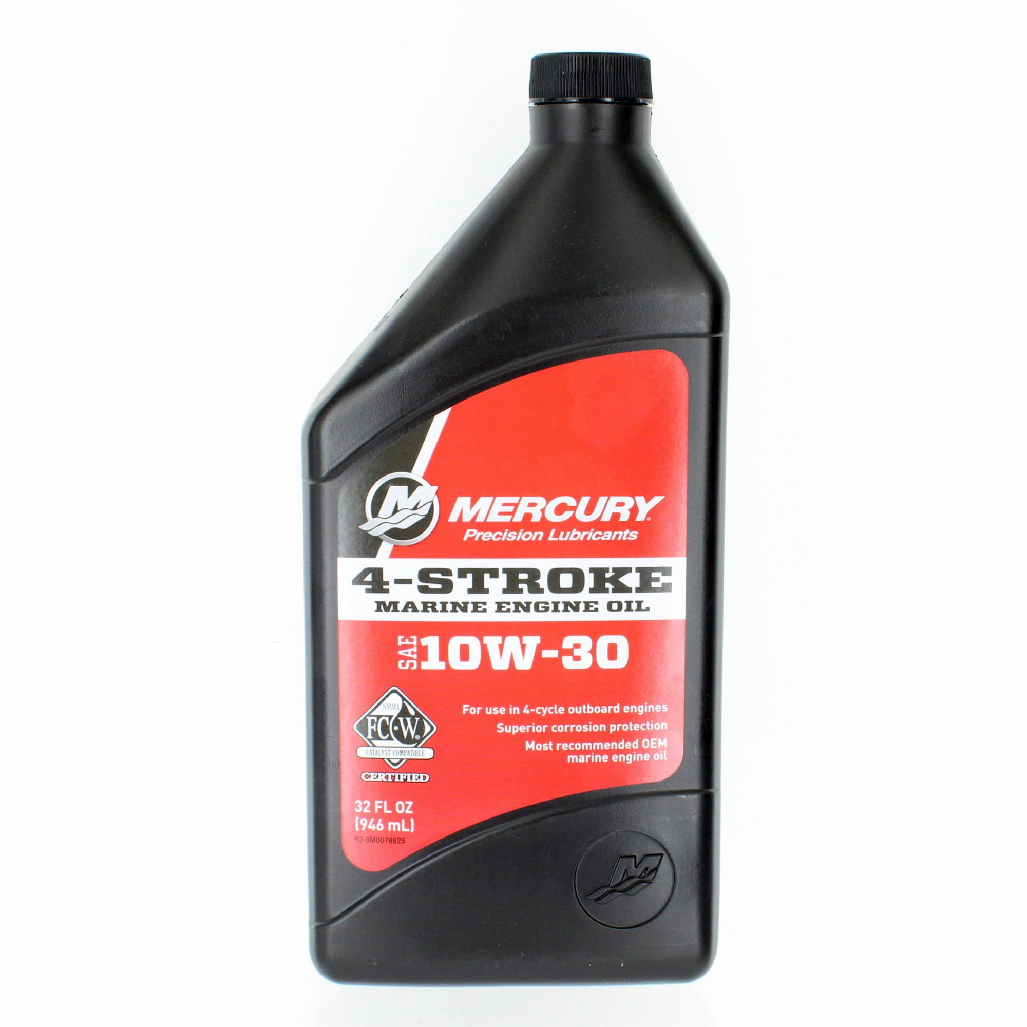 Mercury Marine, Outboard Oil Quart, 92-8M0078625, 4-Stroke 10W-30 ...