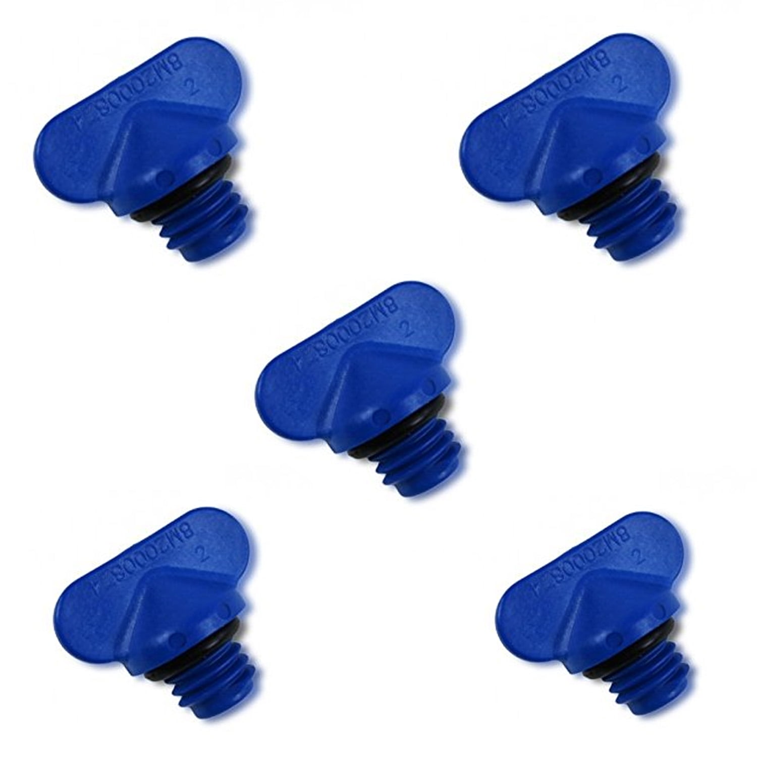 Mercury Marine Nylon Blue Drain Plug Pack of 5, Thread Size .500-13 ...