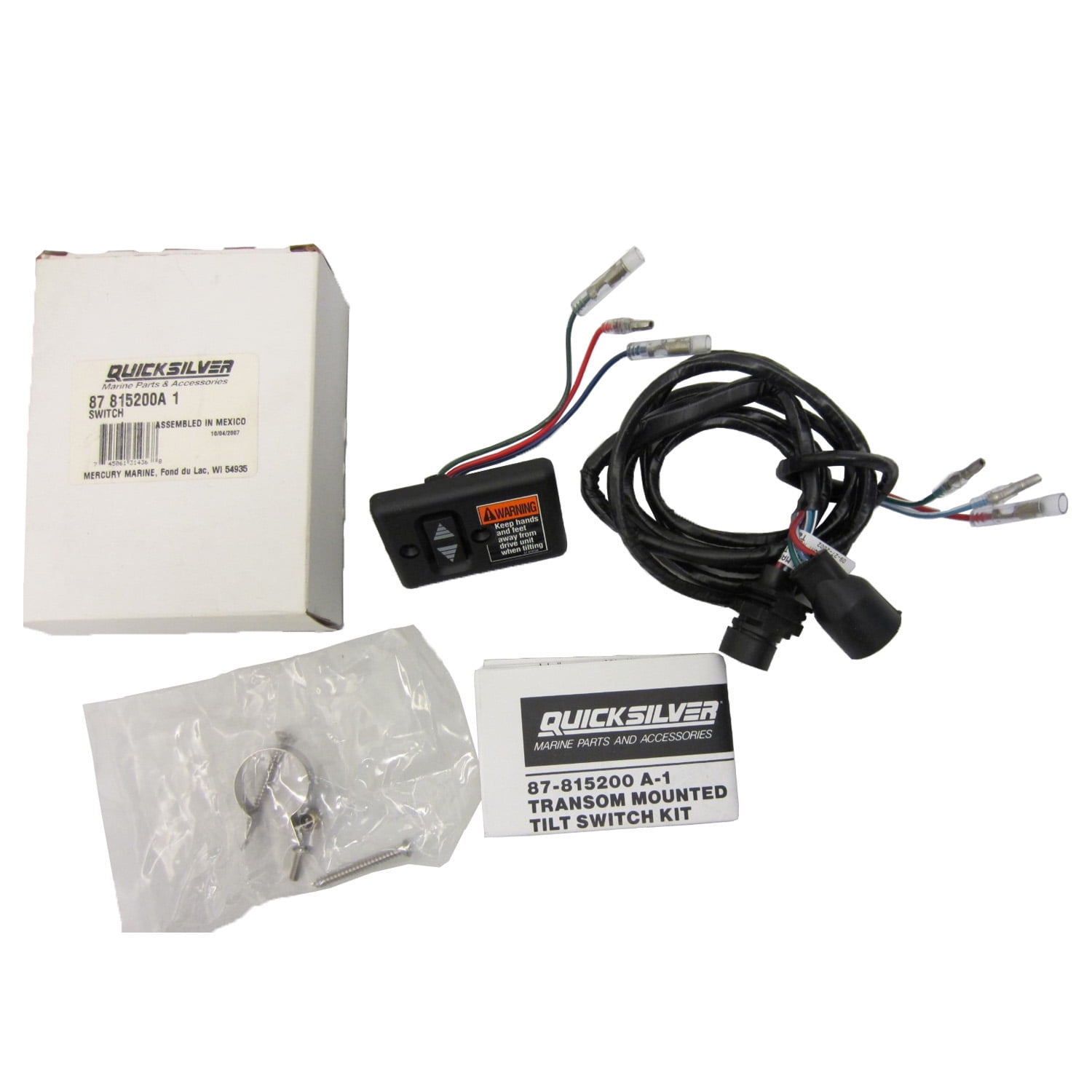 Mercury Quicksilver OEM Trim/Tilt Surface Transom Mount Switch Kit 87 ...