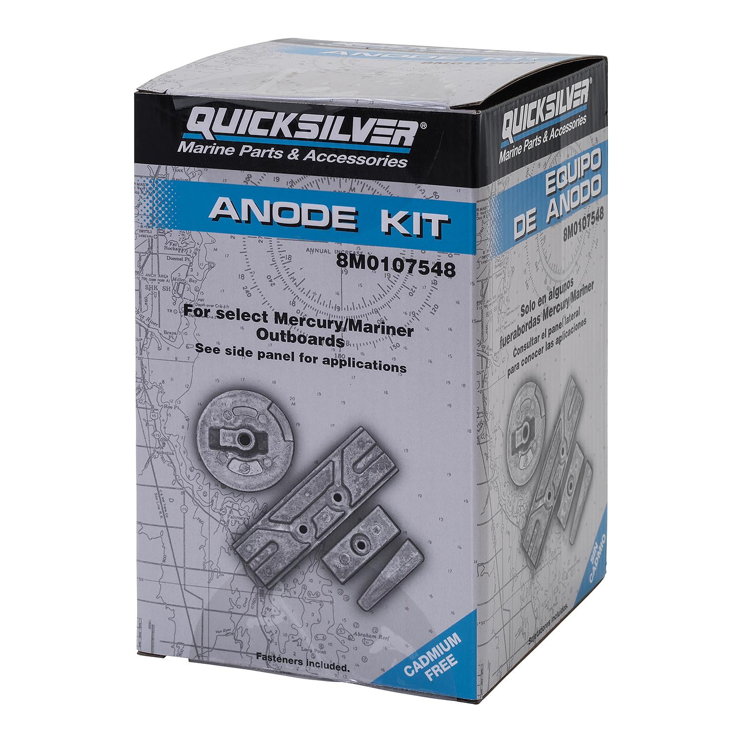 Quicksilver 8M0107548 Aluminum Anode Kit for Select Mercury 75-150hp ...