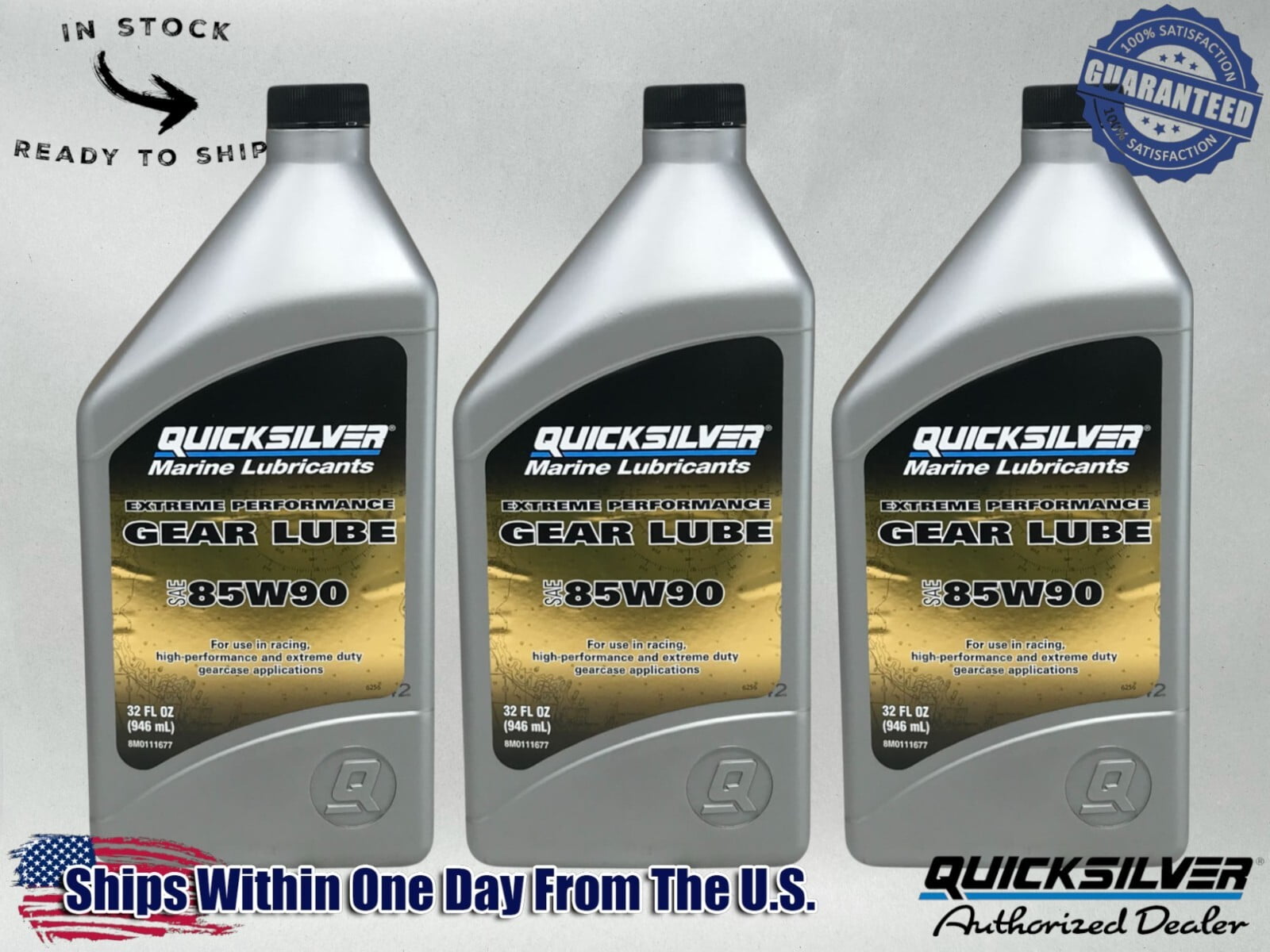 Quicksilver OEM SAE 85W90 Extreme Perf Gear Oil Quarts 92-8M0111677 3 Pack - Walmart.com
