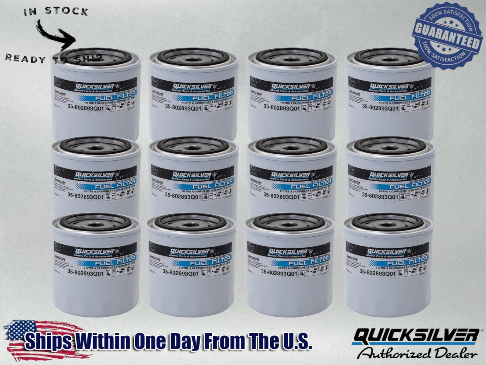 Quicksilver OEM Water Sep Fuel Filter Outboard and MerCruiser 802893Q01 ...