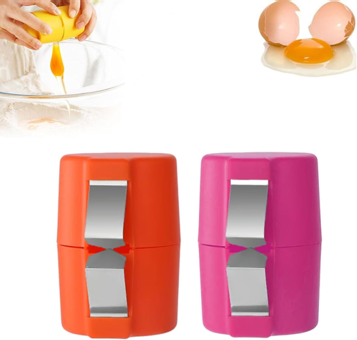 Quicksplit Stainless Egg Opener & Separator, Quick Split Egg Opener, Egg Yolk Separator, Easy ...