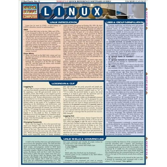 Quickstudy: Computer: Linux (Other) - Walmart.com