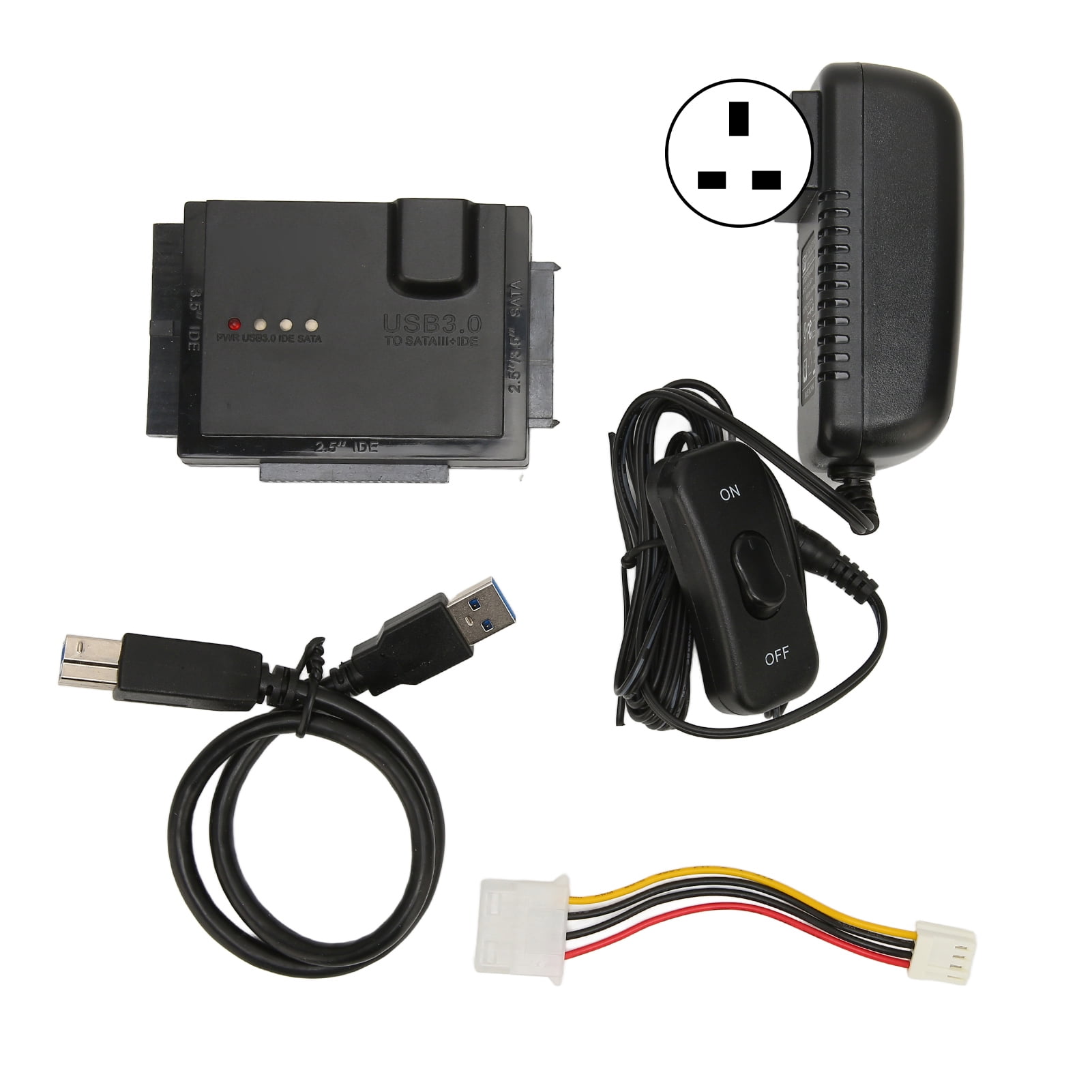 Quickwittc 3 in 1 IDE SATA Adapter Converter Cable 5Gbp/s 10TB SATA ...
